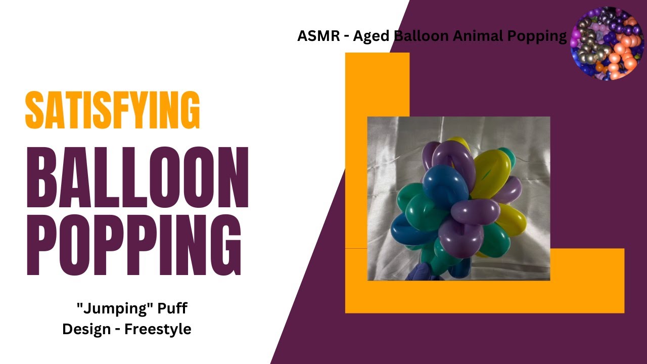 ASMR - "Jumping" Puff Balloon Sculpture Popping - YouTube