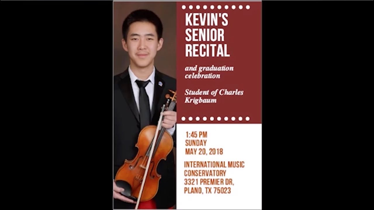 Kevin Bai - Senior Recital 2018 - YouTube