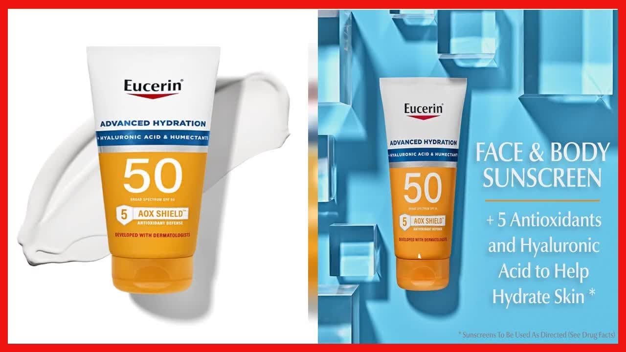 Great product - Eucerin Sun Advanced Hydration SPF 50 Sunscreen Lotion ...