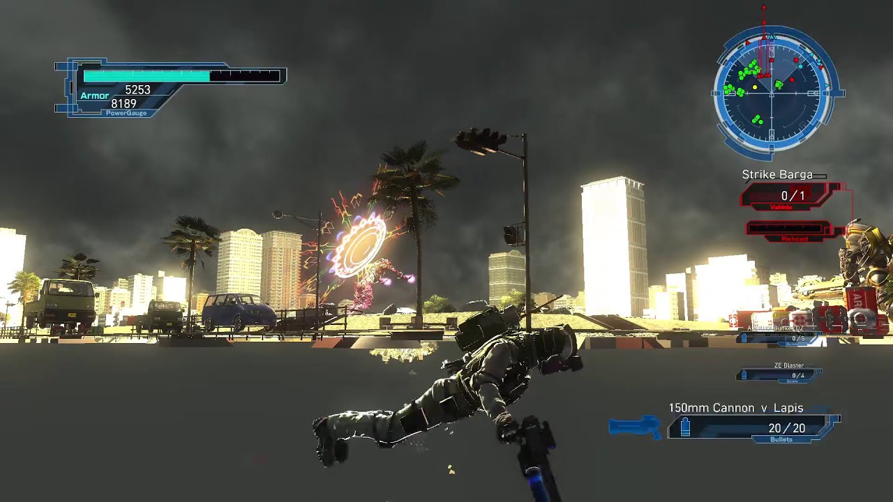 EDF Earth Defense Force 5 M 110 The Nameless - Swimming Glitch - YouTube