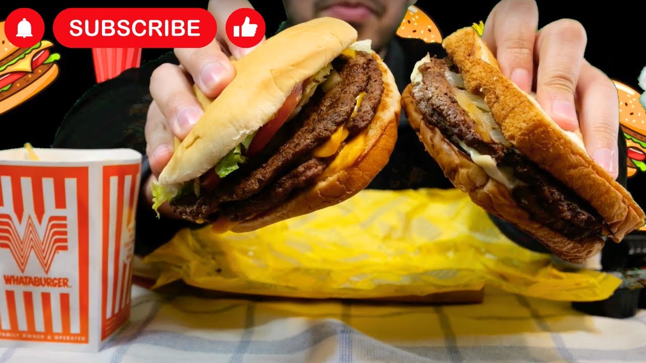 Whataburger Patty Melt and Double Whataburger MUKBANG! - YouTube