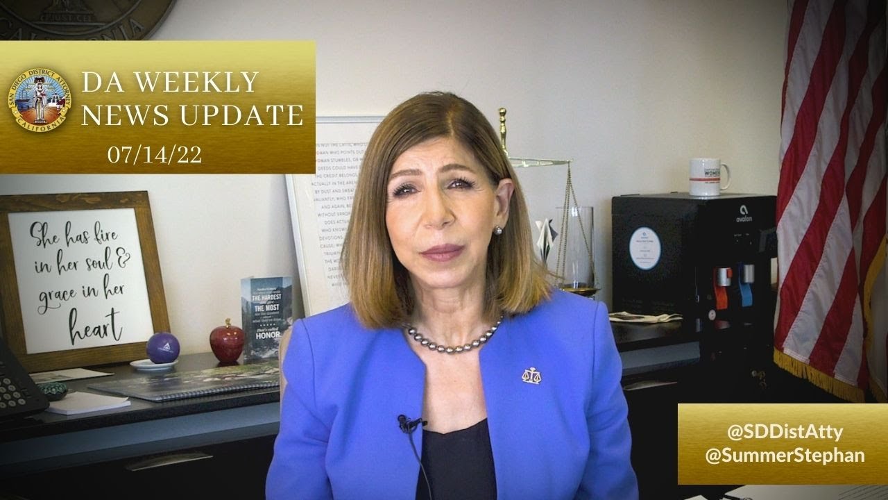 DA Weekly News Update with DA Summer Stephan 07/14/22 - YouTube