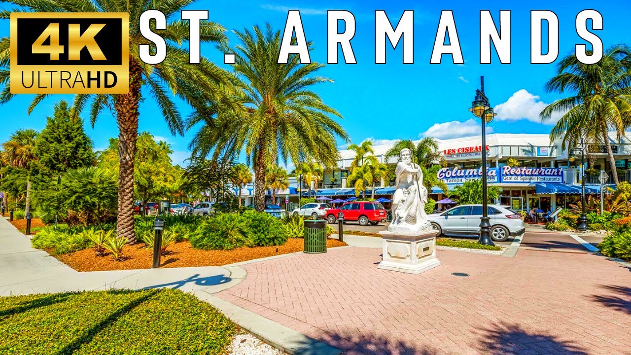 St Armands Key - Sarasota Florida [ 4K UHD ] - YouTube