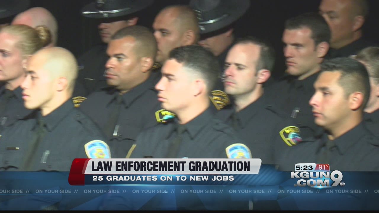 New police academy grads celebrate at TCC - YouTube