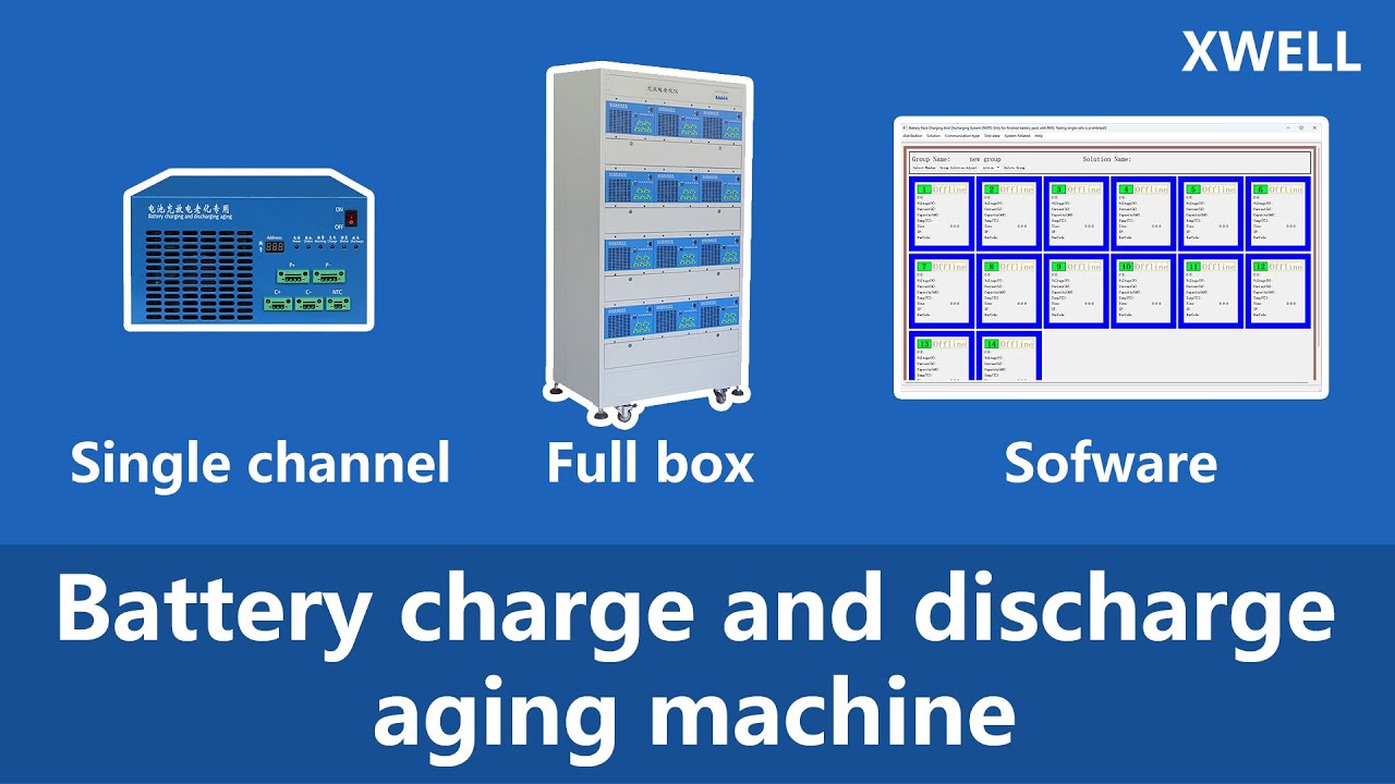 Battery pack charge and discharge aging machine - YouTube