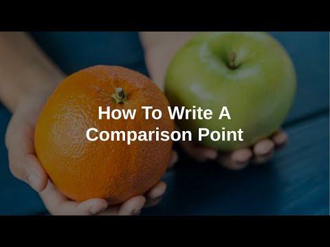 How to Write A Comparison Point - YouTube