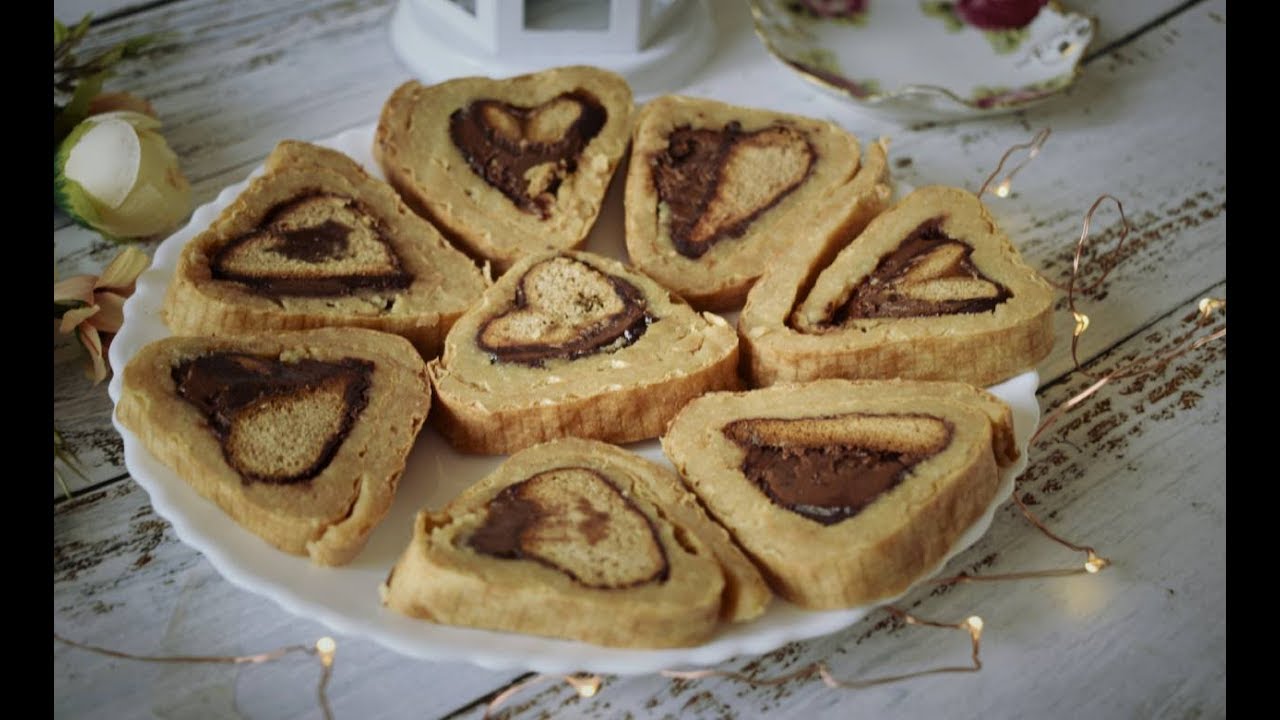 Rolat od oblande sa medenim srcem - YouTube