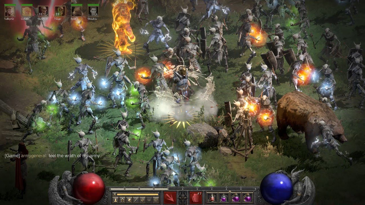 Diablo 2 Resurrected Summoner Necromancer Cow Level/디아블로2 레저렉션 조폭네크 카우 ...