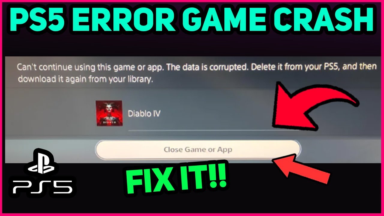 PS5 ERROR GAME CRASH EASY FIX!! - YouTube