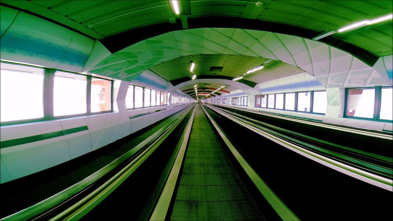 Travelator stock footage - free to use - YouTube