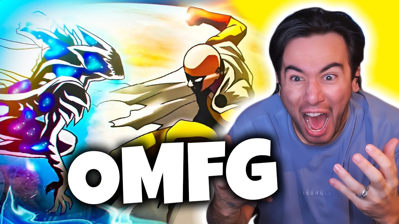 SAITAMA vs COSMIC GAROU!! Full Fight (REACTION) - YouTube