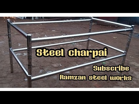 how to make stainless steel charpai simple charpai design - YouTube
