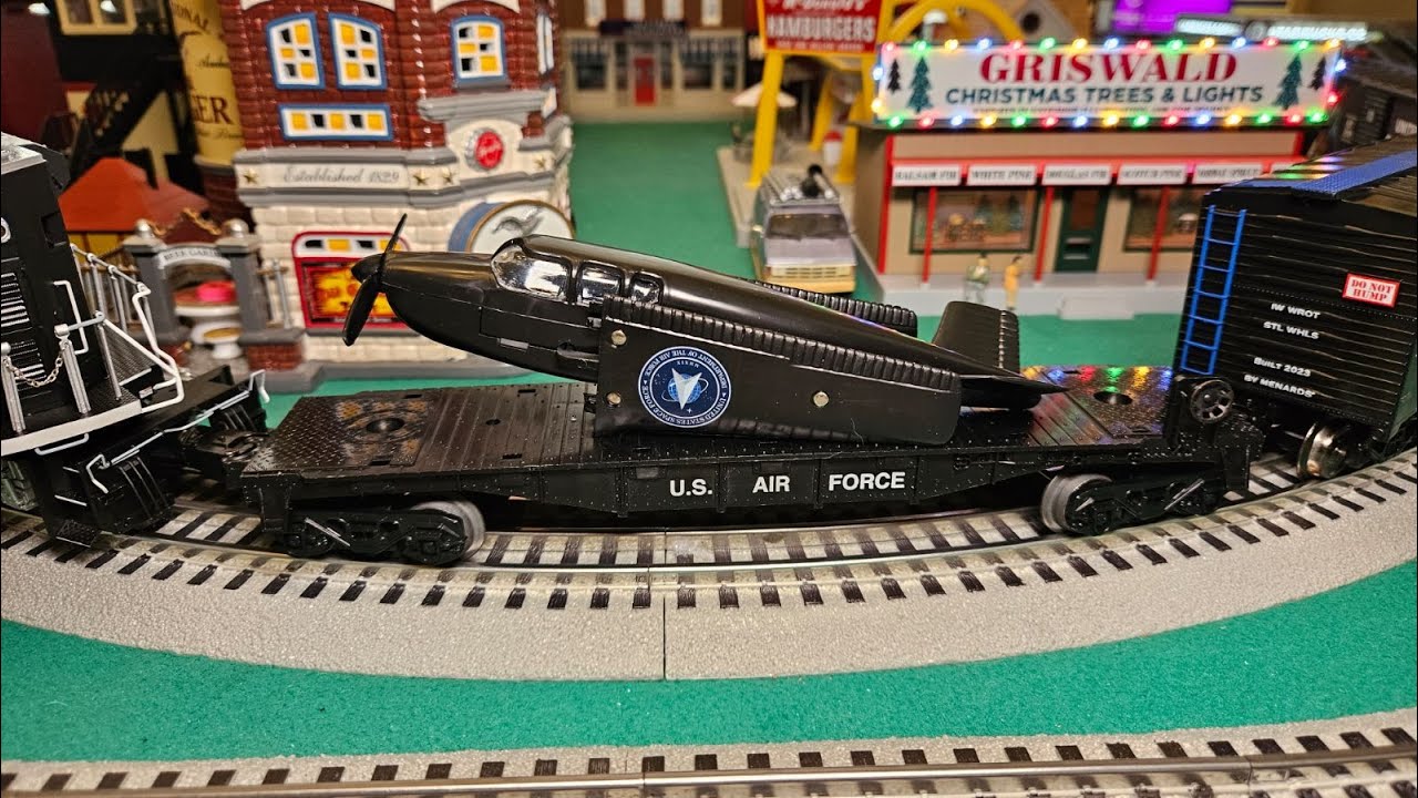 US Space Force Airplane on Air Force Flatcar - O Gauge Custom Military ...