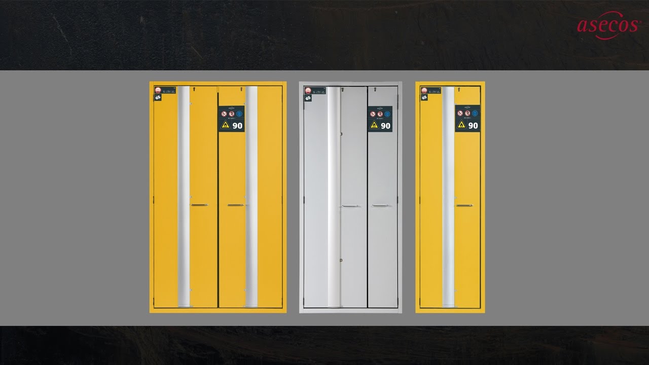 S-PHOENIX-90 safety storage cabinets | asecos - YouTube