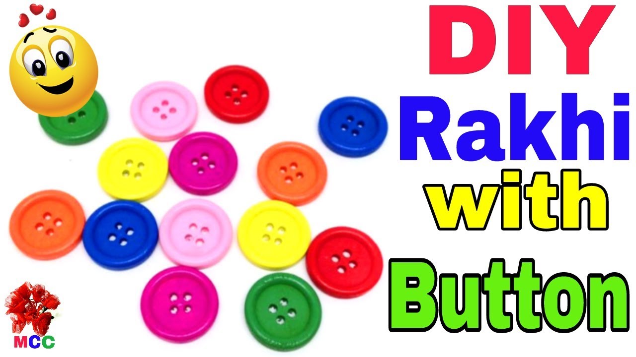 DIY:How to make Rakhi at home with Button | #Rakshabandhan | #Rakhi for ...