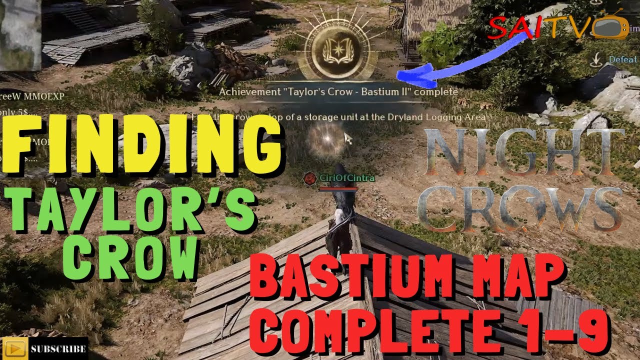 FINDING TAYLOR'S CROW ADVENTURE QUEST BASTIUM MAP COMPLETE 1- 9 |NIGHT ...