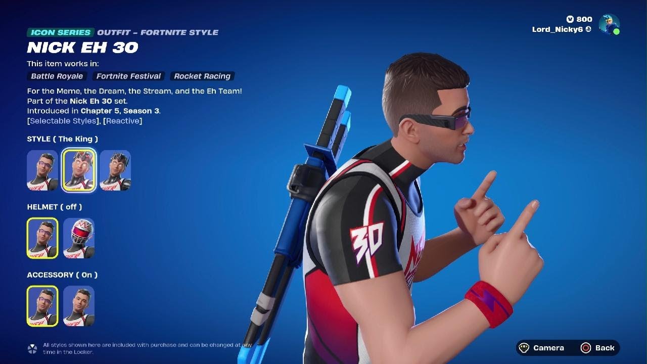 Fortnite Nick EH 30 IS IN Fortnite!! #fortnite #fortnitepower # ...