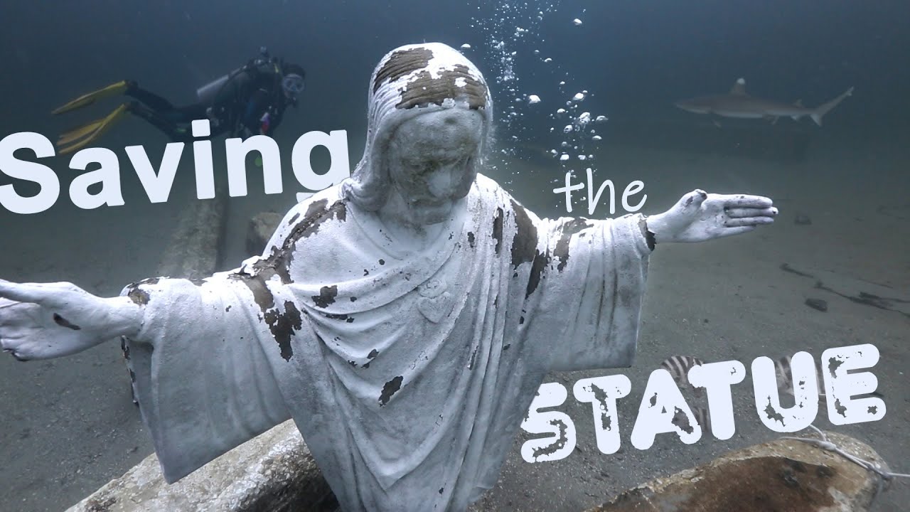 The Challenge of Re‑Standing a Sunken Statue - YouTube