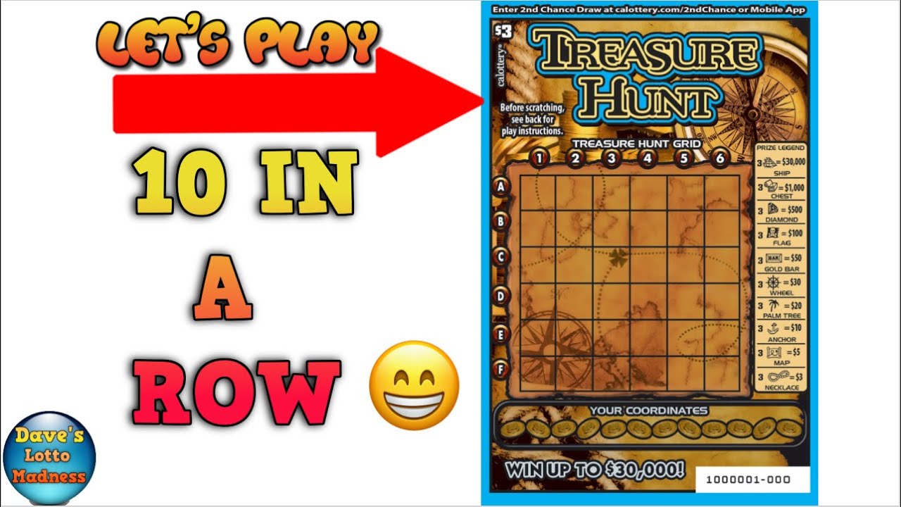 10 TREASURE HUNT SCRATCH OFFS IN A ROW😁 30K PRIZE TICKETS💰 - YouTube