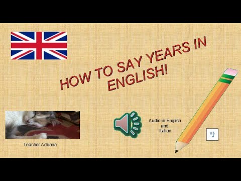 How to say years in English - YouTube
