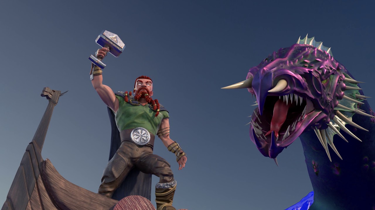 Thor Gone Fishing, A 3D Illustration - YouTube