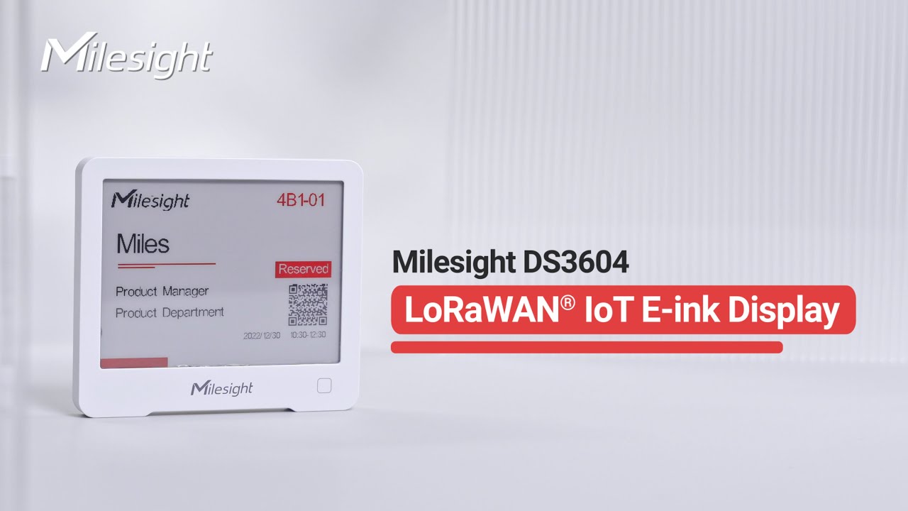 Videografía de Milesight LoRaWAN IoT E-ink Display DS3604 (ESPAÑOL) - YouTube