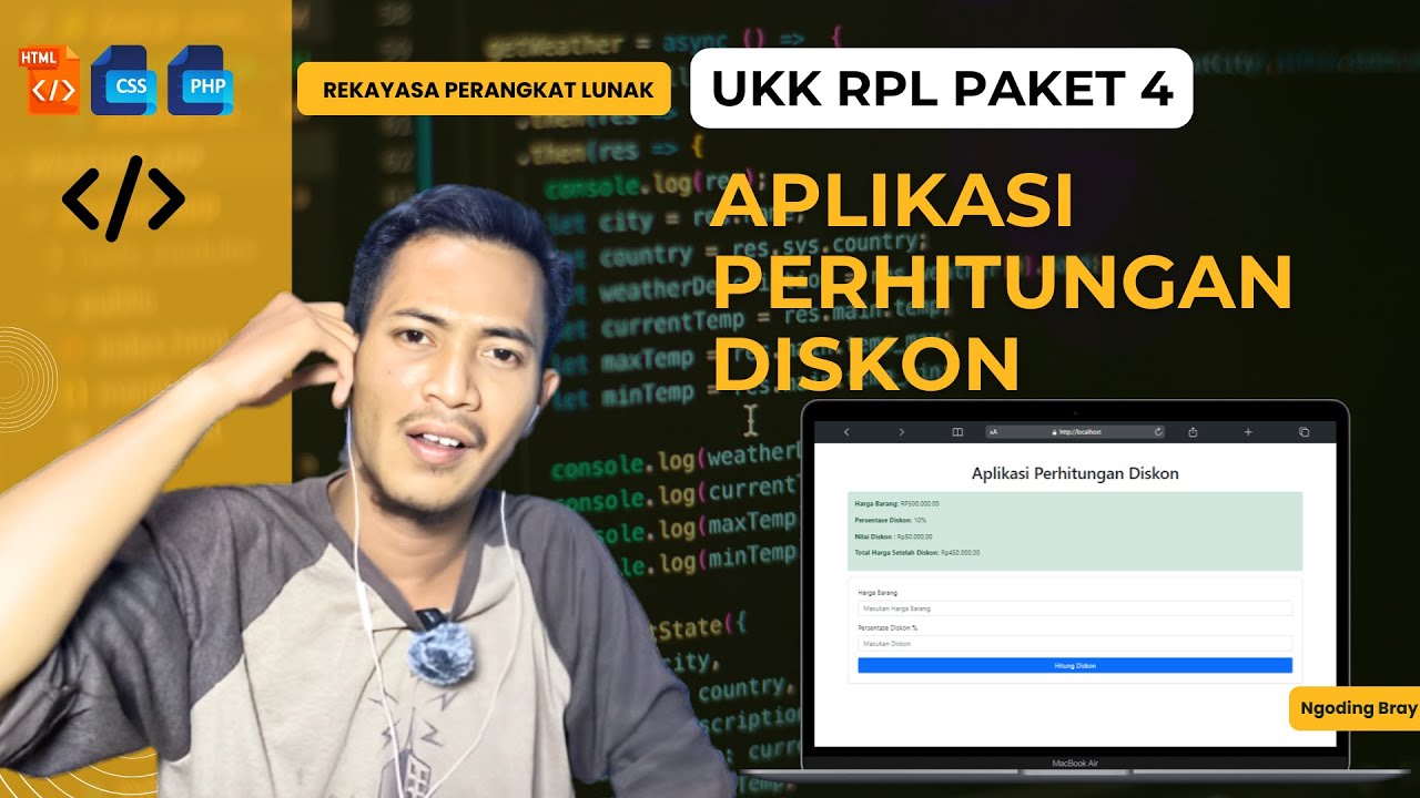 UKK RPL 2025 PAKET 4 - Aplikasi Perhitungan Diskon - YouTube