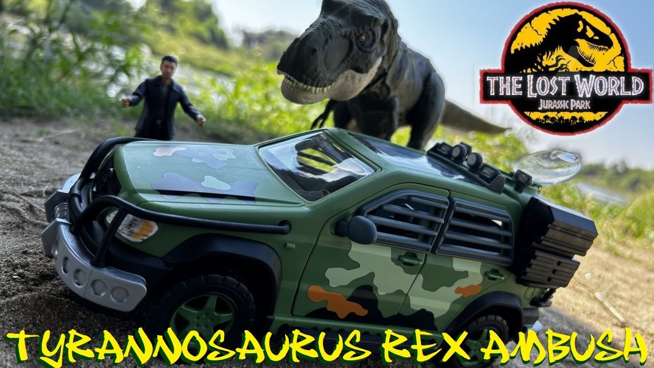 Jurassic Park - The Lost World - Tyrannosaurus Rex Ambush - YouTube