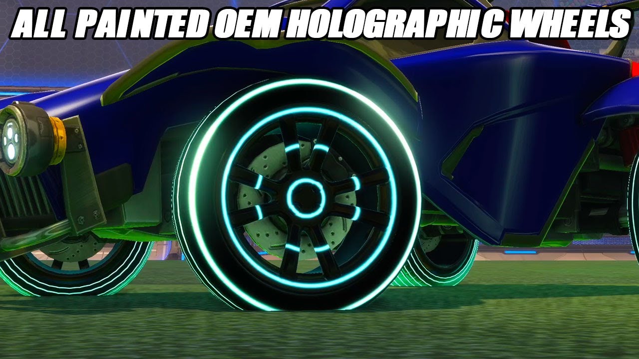 All *NEW* Painted OEM Holographic Wheels - Rocket League Showcase - YouTube
