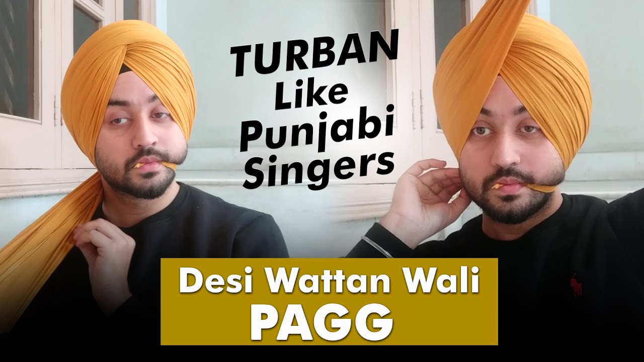 How to tie Turban | Like Punjabi Singers Style | With Pooni | Inderr ...