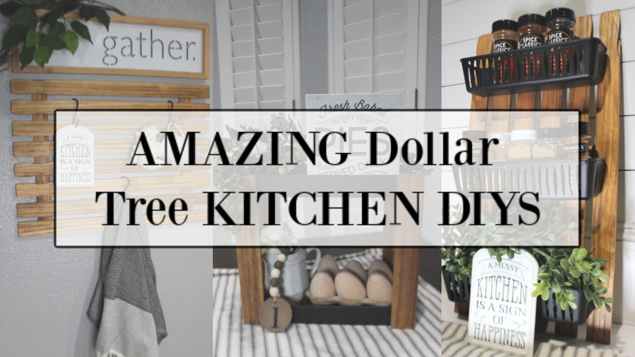 AMAZING DOLLAR TREE KITCHEN DIYS | HIGH END DOLLAR TREE DIYS - YouTube