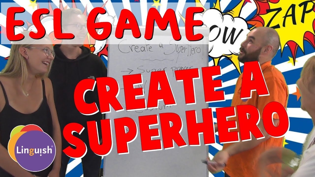 Linguish ESL Games // Create a superhero // LT80 - YouTube