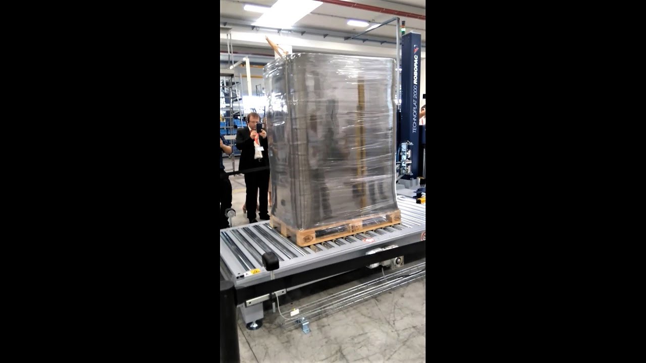 Паллетообмотчик с вращающимся столом Technoplat 2000 - YouTube