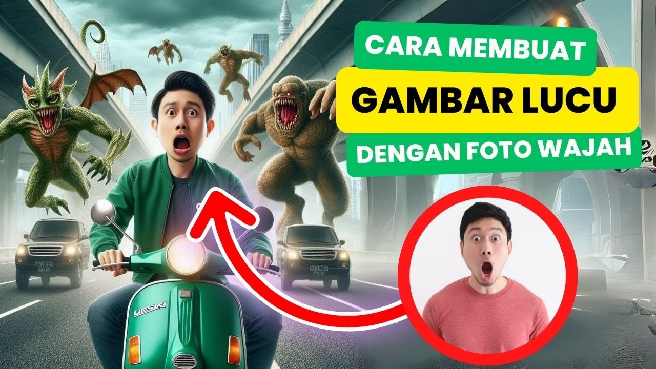 Tutorial Cara mengganti wajah gambar lucu hasil Bing AI menjadi wajah ...