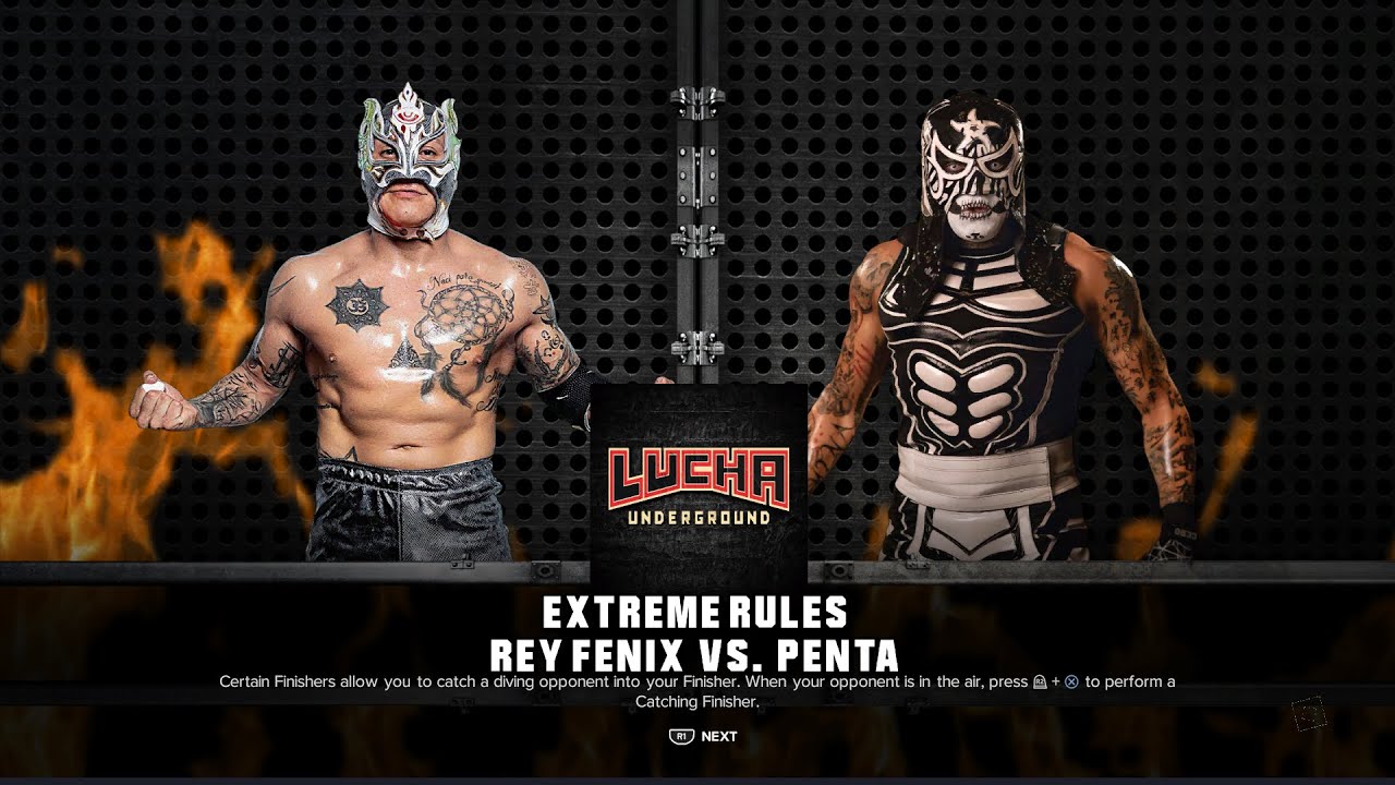 WWE 2k24: (LEGENDARY) Rey Fenix vs Penta El Zero M I | Extreme Rules ...