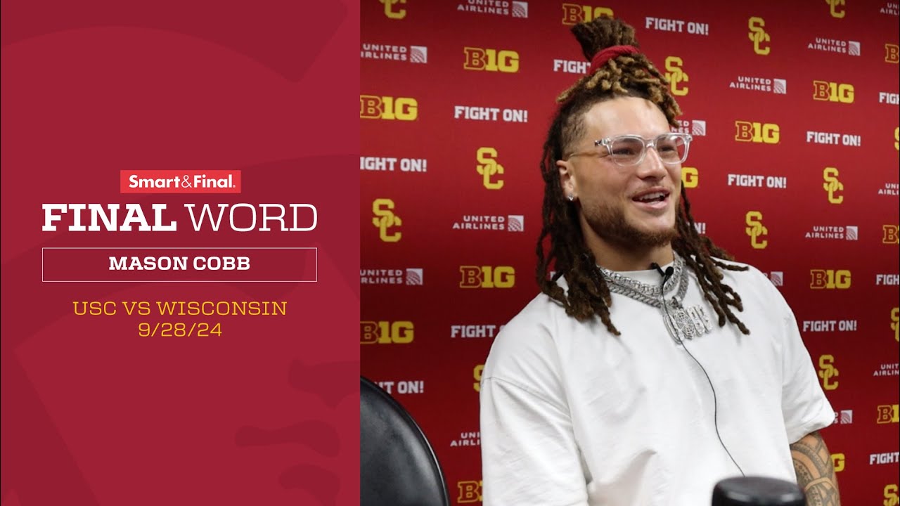 USC LB Mason Cobb | USC defeats Wisconsin, 38-21 - YouTube