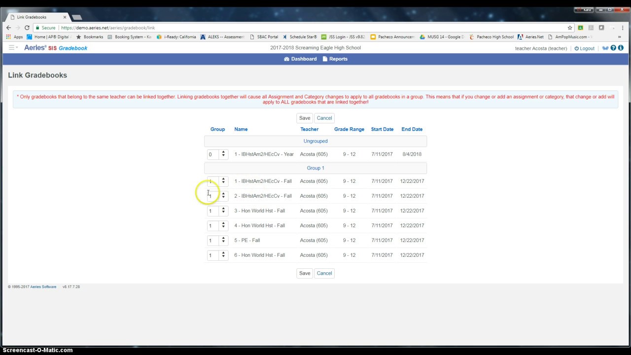 Aeries net Gradebook Setup Shortcuts - YouTube