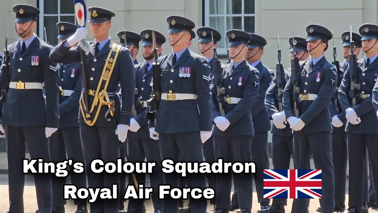 IMPRESSIVE DISPLAY 👏 King's Colour Squadron Royal Air Force - YouTube