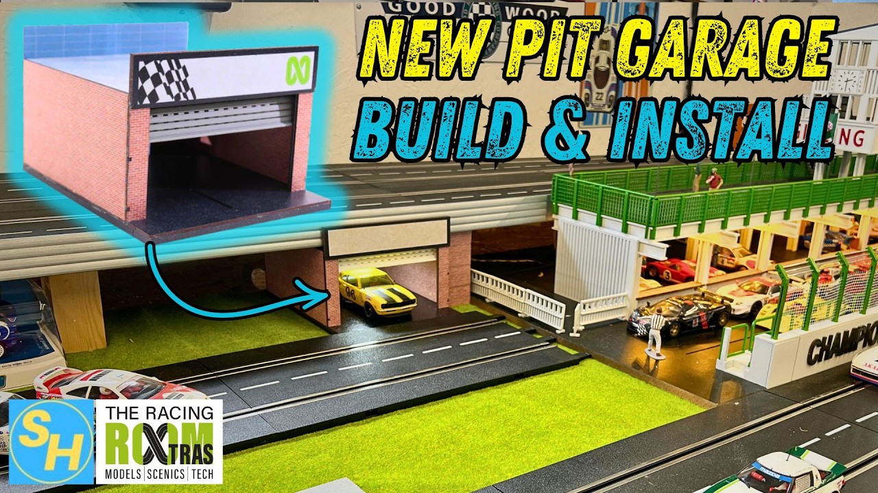Adding a Pit Lane Garage to My Slot Car Layout! | Racing Room Extras ...