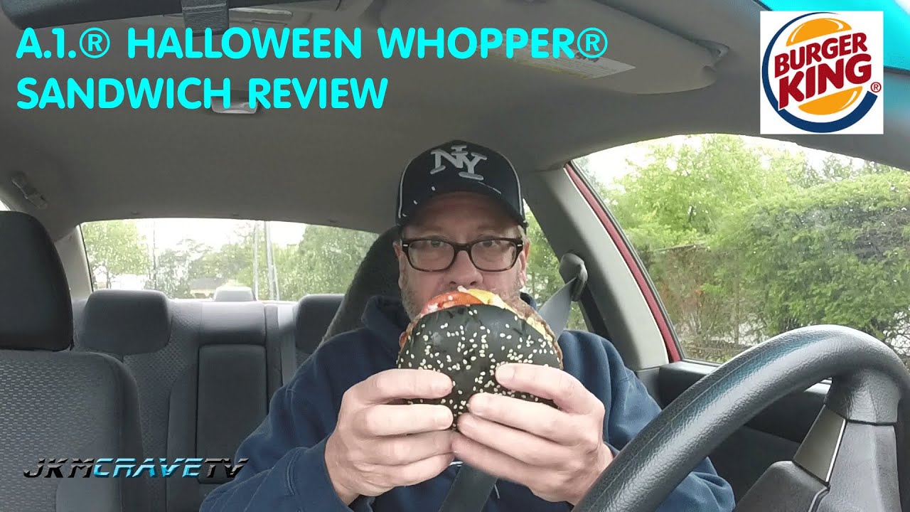 Halloween Double Whopper with Bacon and Cheese Review #137 - YouTube