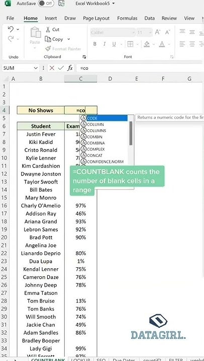 How to count Blanks in Excel Hack#89 - YouTube