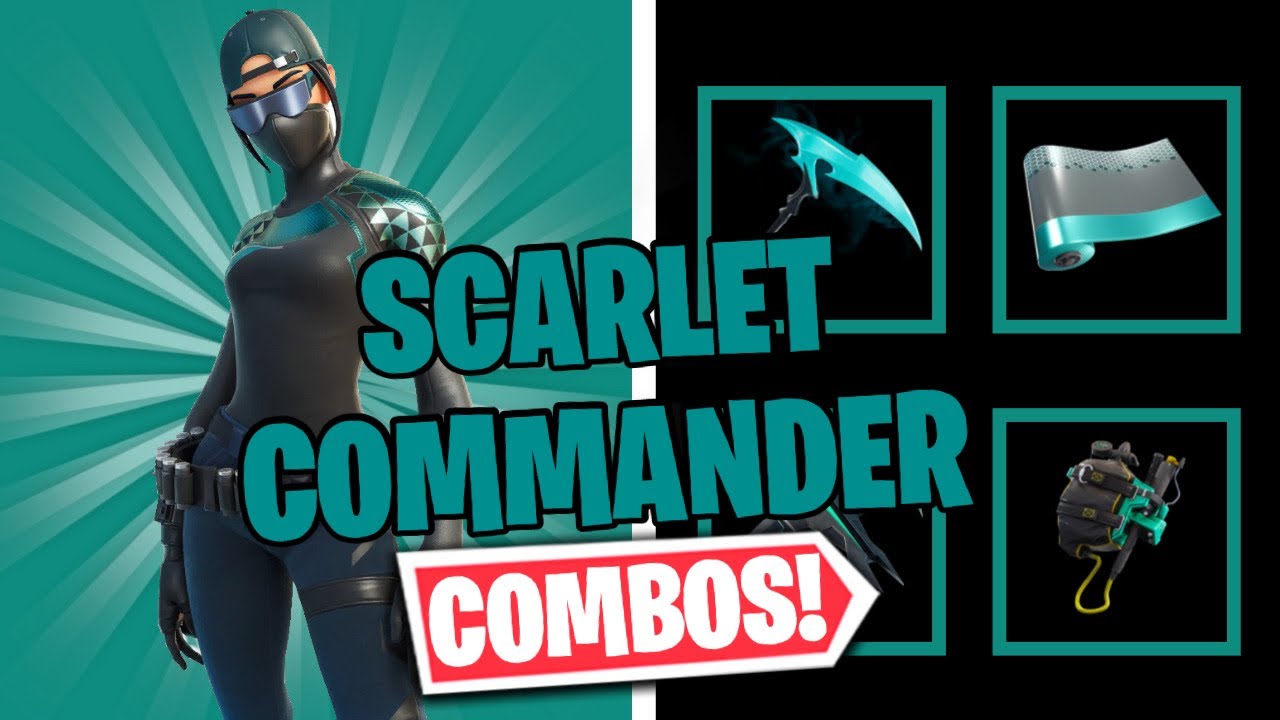 SCARLET COMMANDER DARK COMBOS | FORTNITE SKIN REVIEW - YouTube