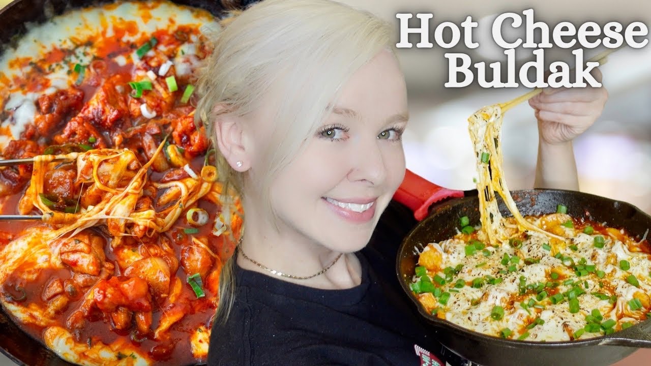 Hot Cheese Buldak (Korean Fire Chicken) | Cook & Eat With Me - YouTube