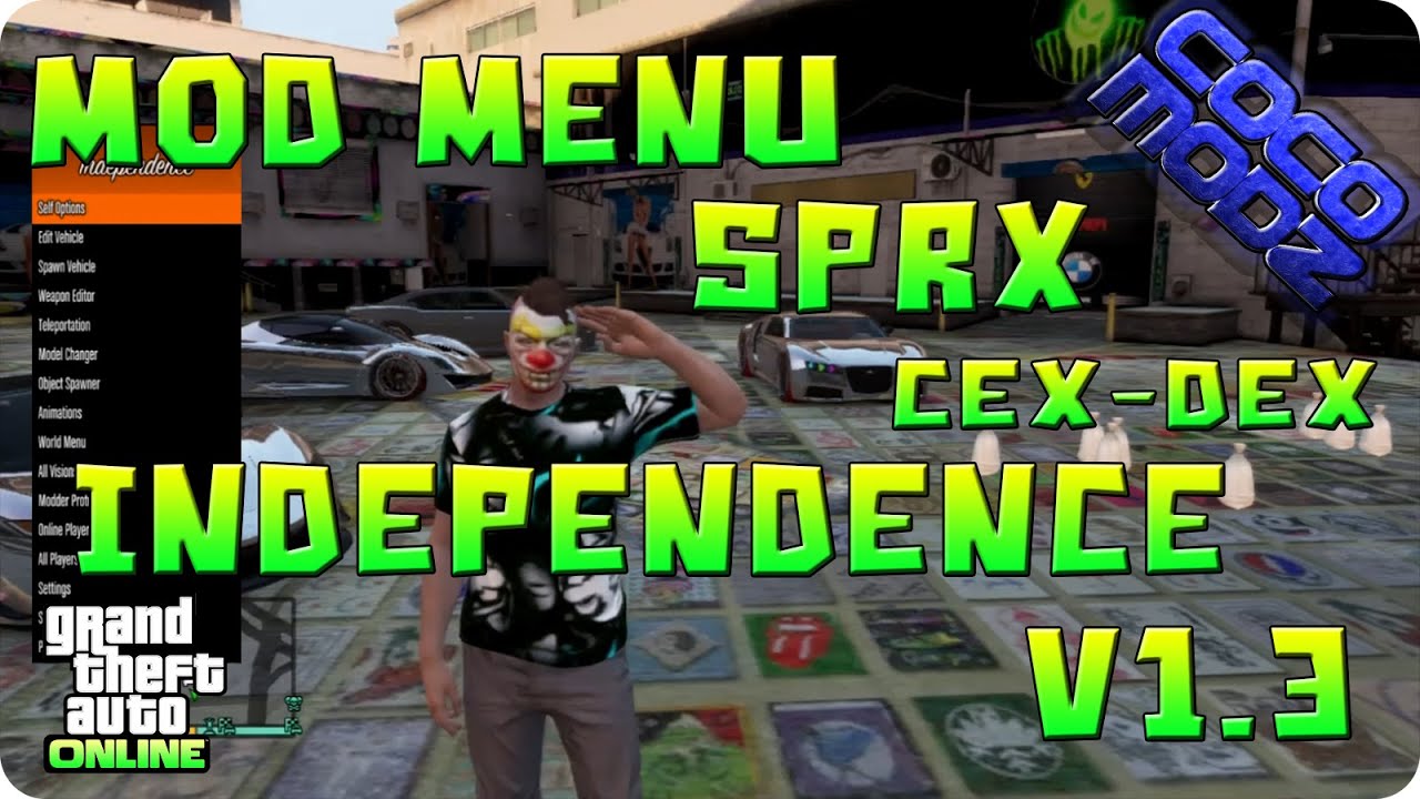 GTA V ONLINE 1.27 PS3 | MOD MENU INDEPENDENCE V1.3 SPRX CEX/DEX/BLES ...