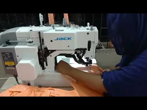 Jack BUTTON HOLE MACHINE JK-T781E-Q - YouTube