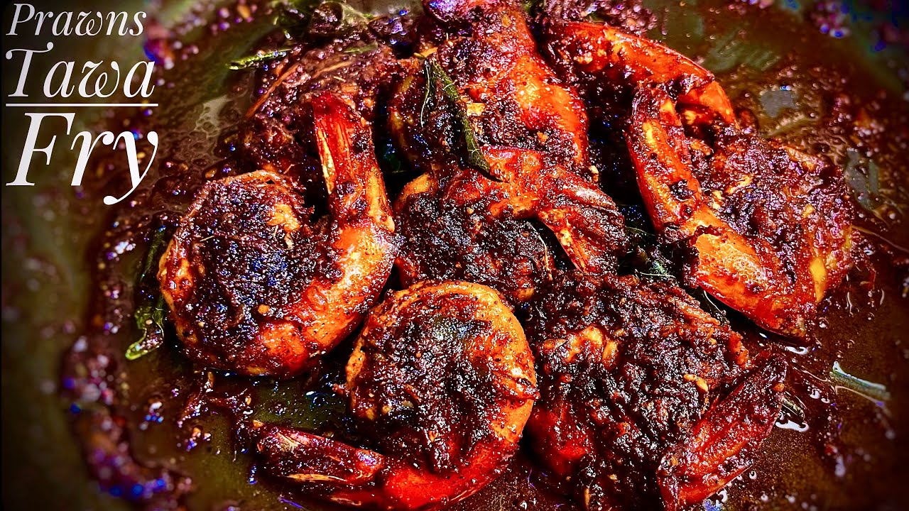 Prawns fry recipe | Prawns tawa fry | Spicy prawns pepper fry | Easy ...