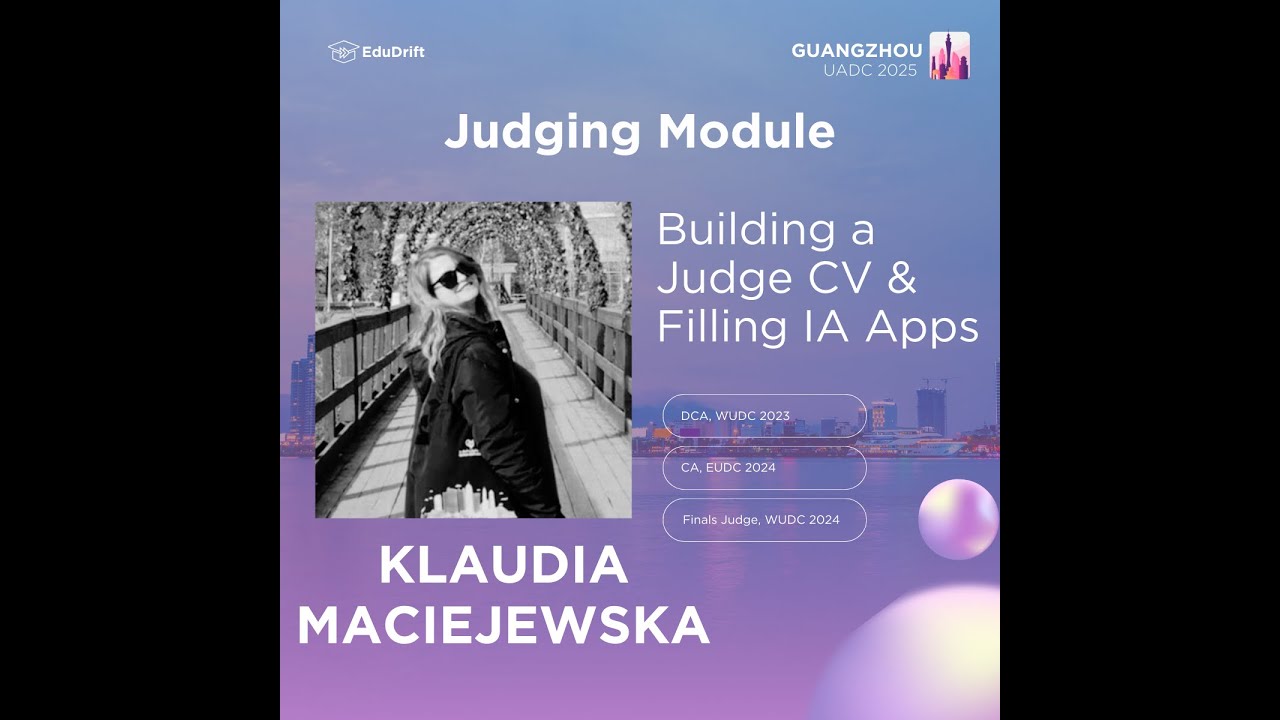 Judging Module#1 - Building a Judge CV & How to fill an IA Application ...