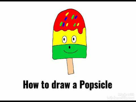 How to draw a Popsicle simple drawing ideas for kids step by step - YouTube