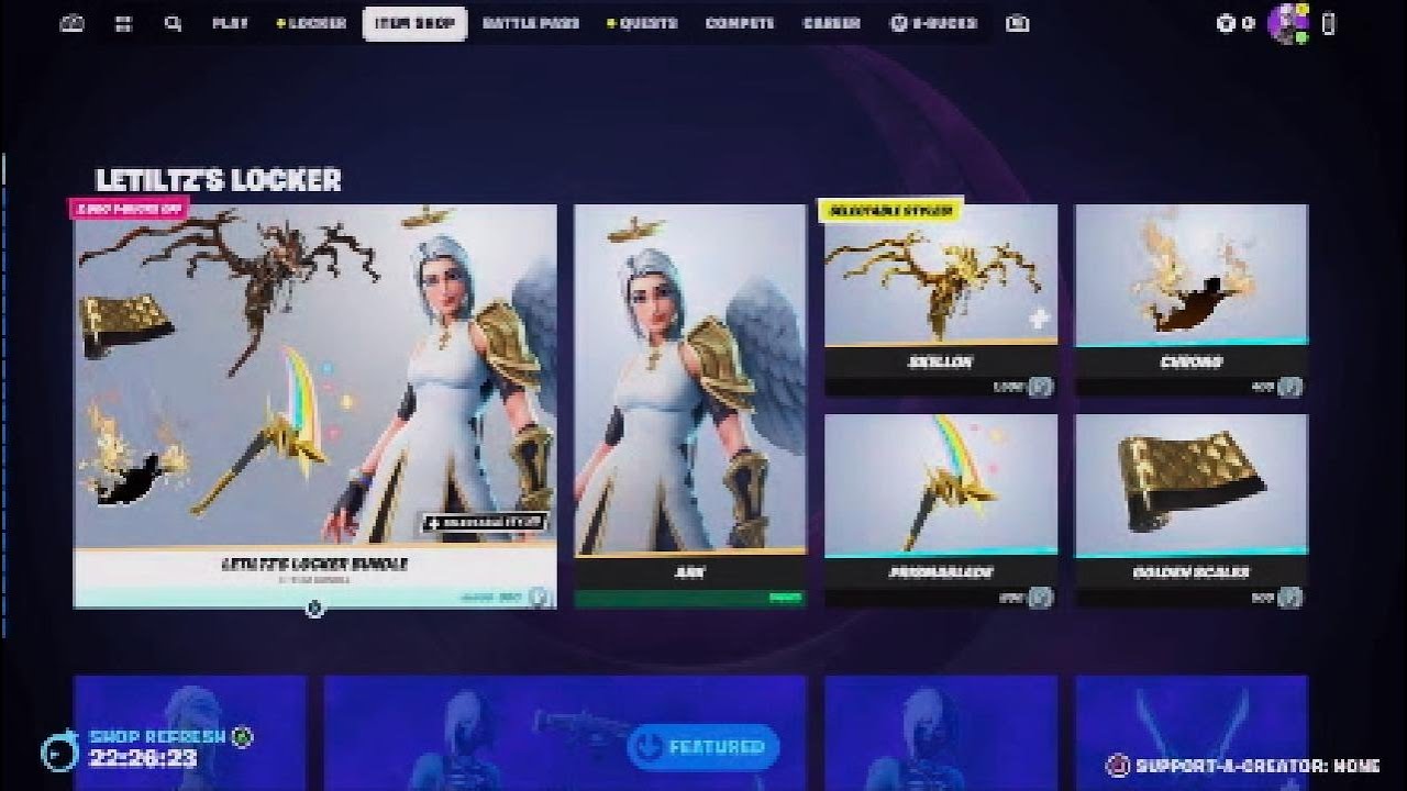 Fortnite item shop NEW LETILTZ LOCKER BUNDLE (October 10th 2023) - YouTube