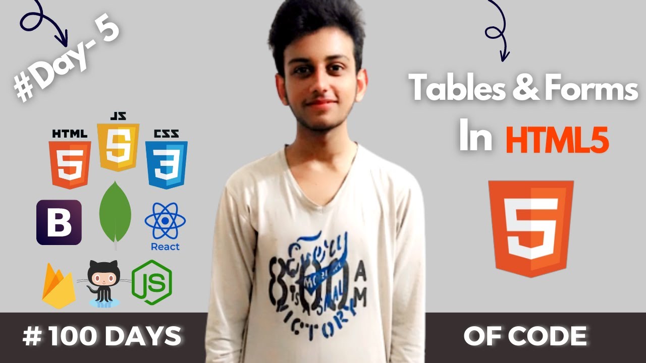 Tables In HTML | List In HTML || #100 Days Of Code #Day-5 - YouTube